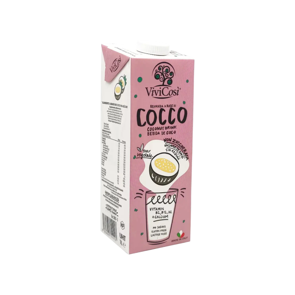Bebida Vegetal de Coco sin Azúcar 1L -ViviCosi - Carrito de Maya